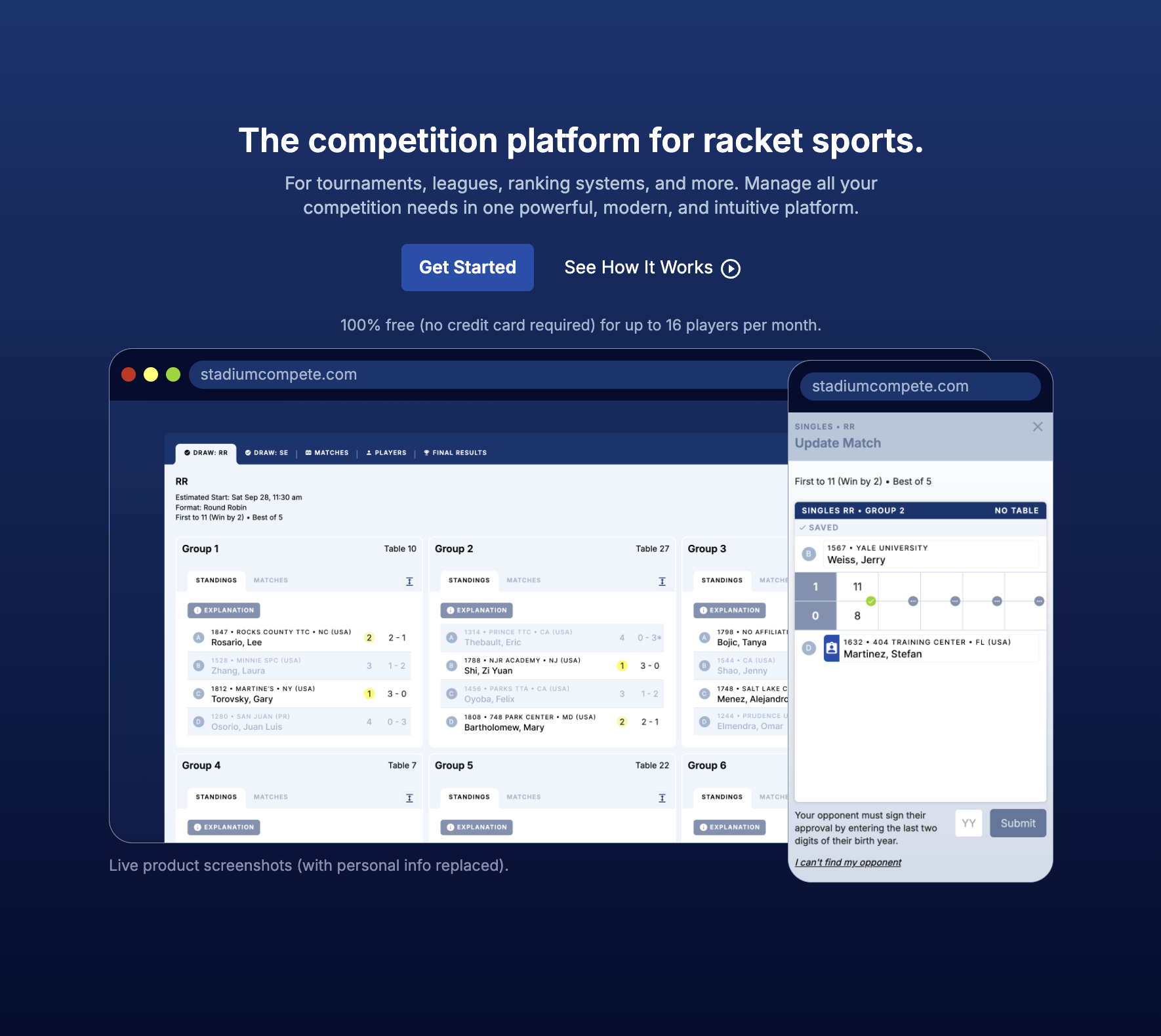 STADIUM - the competition platform